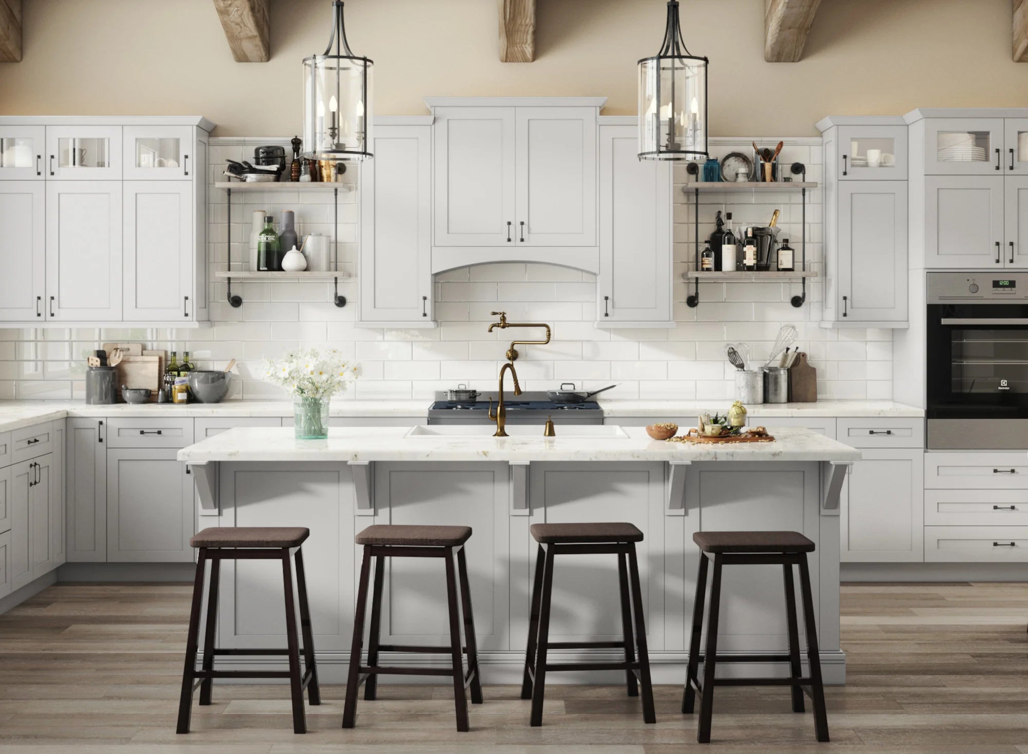 Shaker Dove Cabinets Pre-Assembled