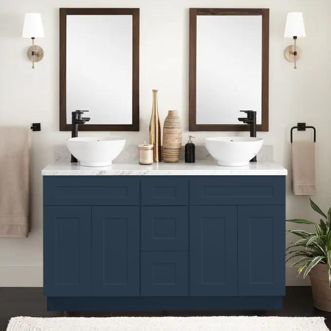 Navy Blue Shaker Bathroom Vanities