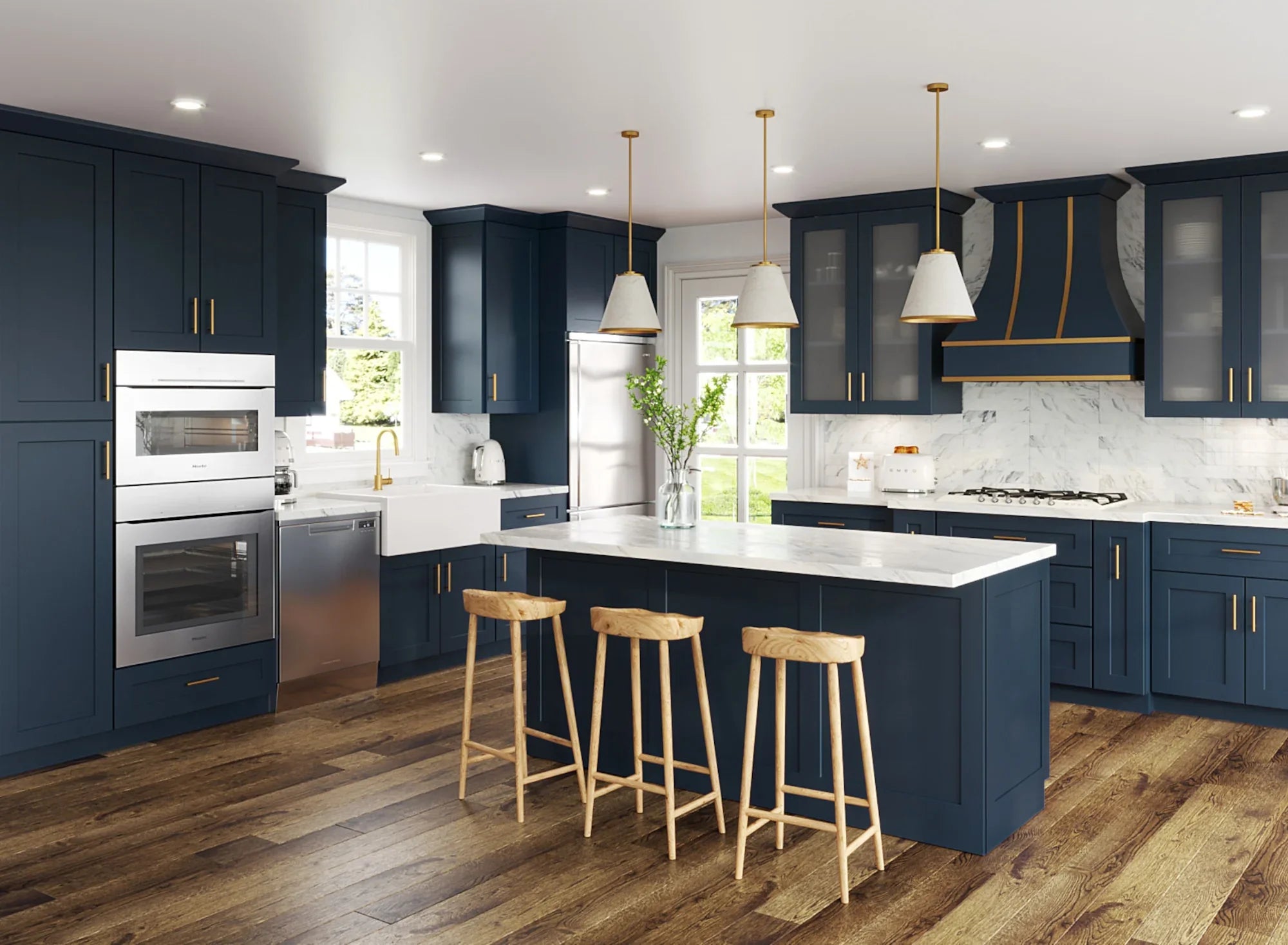 Navy Blue Shaker Cabinets Pre-Assembled – Tagged "Sample Door"