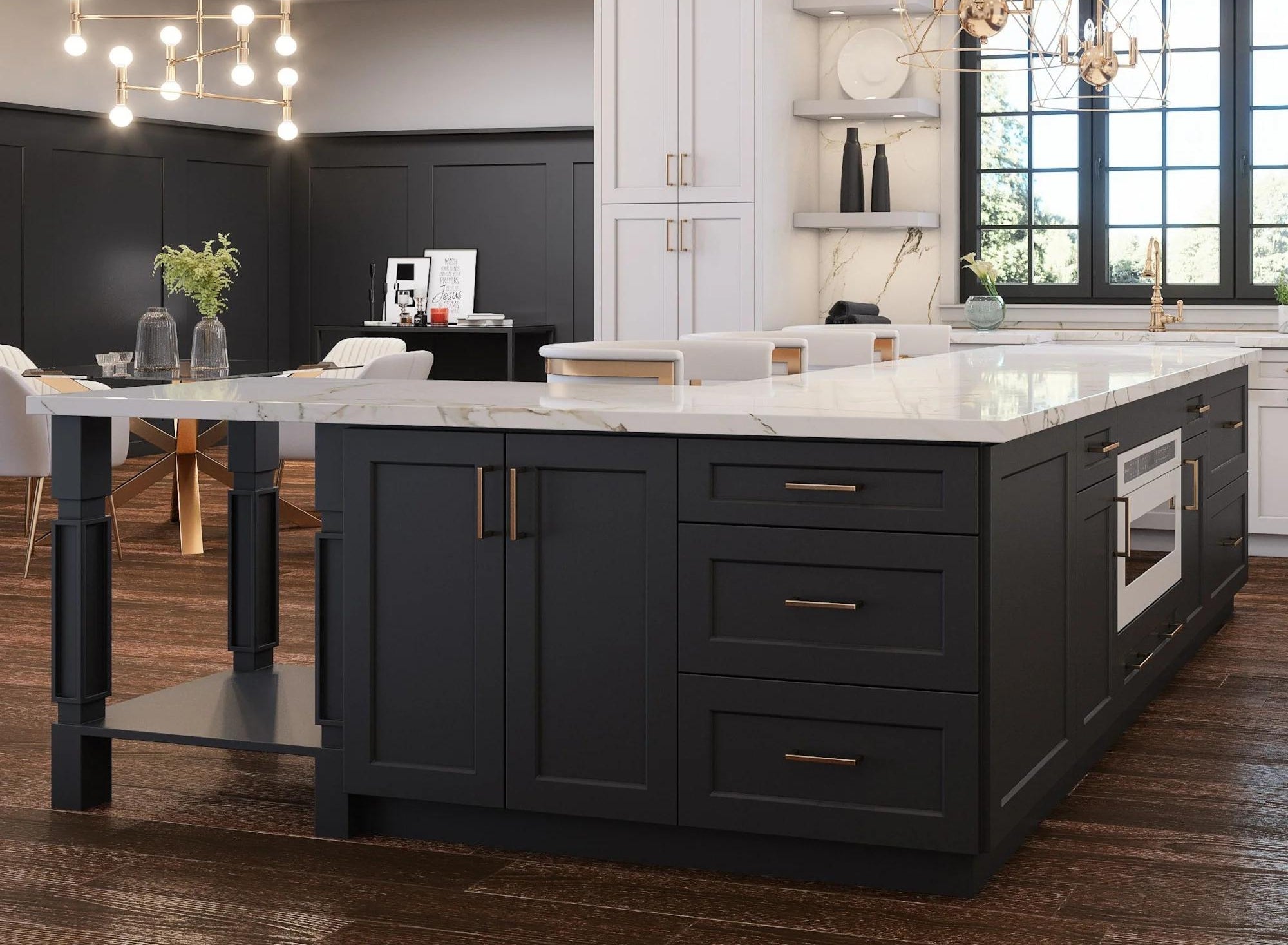 Shaker Black Kitchen Cabinets