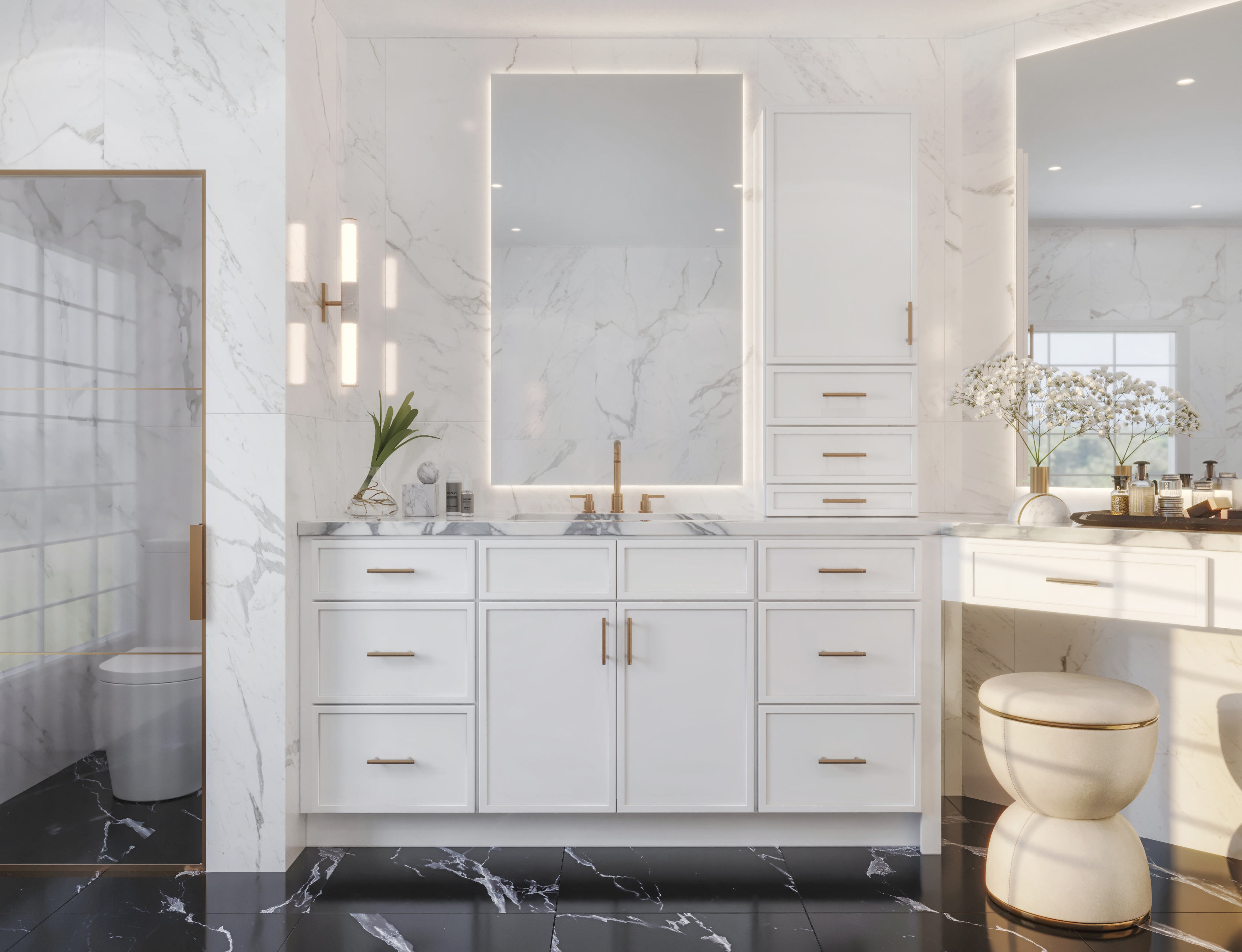 Slim Shaker White Dove Vanities