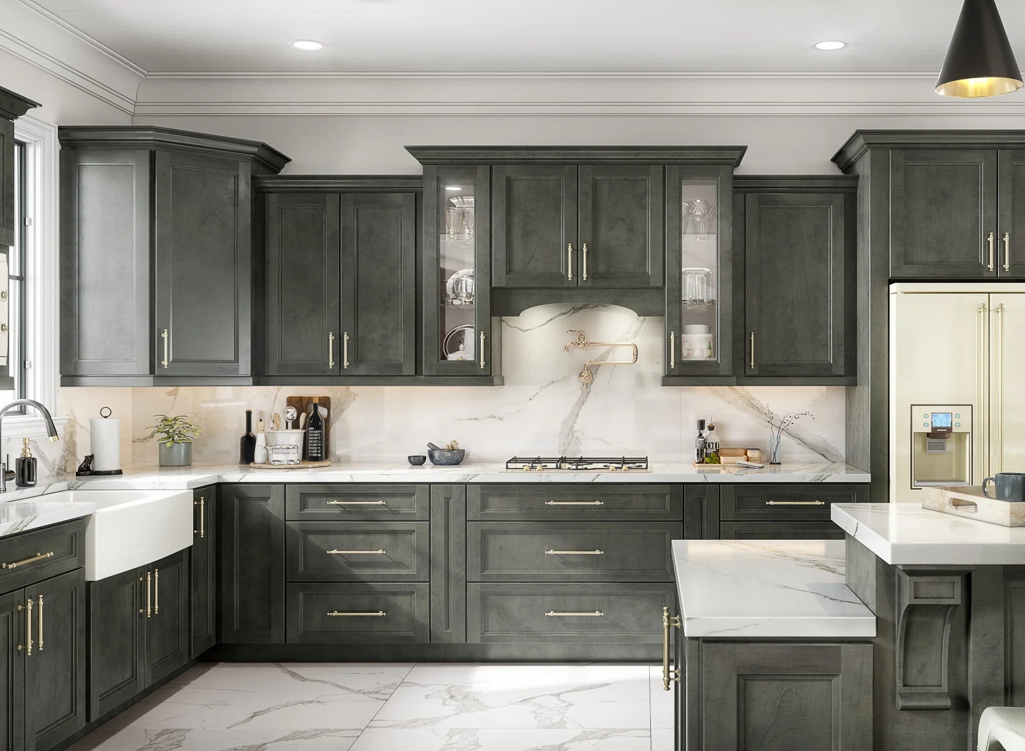 Smoky Grey Cabinets Pre-Assembled – Tagged "Double Door Base Cabinets"