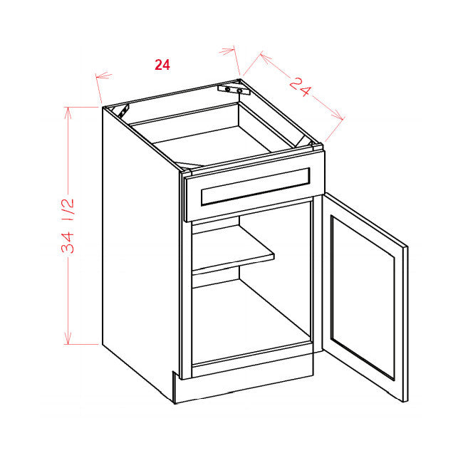 Oxford White 24" Base Cabinet