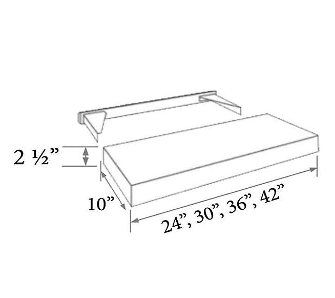 White Shaker 24" Floating Shelf