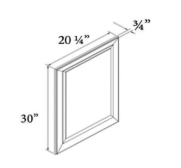 White Shaker Vanity Decorative End Panel