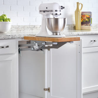 Base Cabinet Pullout Appliance/Mixer Lift Shelf (Fits 18" Full Height