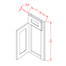Casselberry Antique White 42" Diagonal Sink Front Pre-Assembled